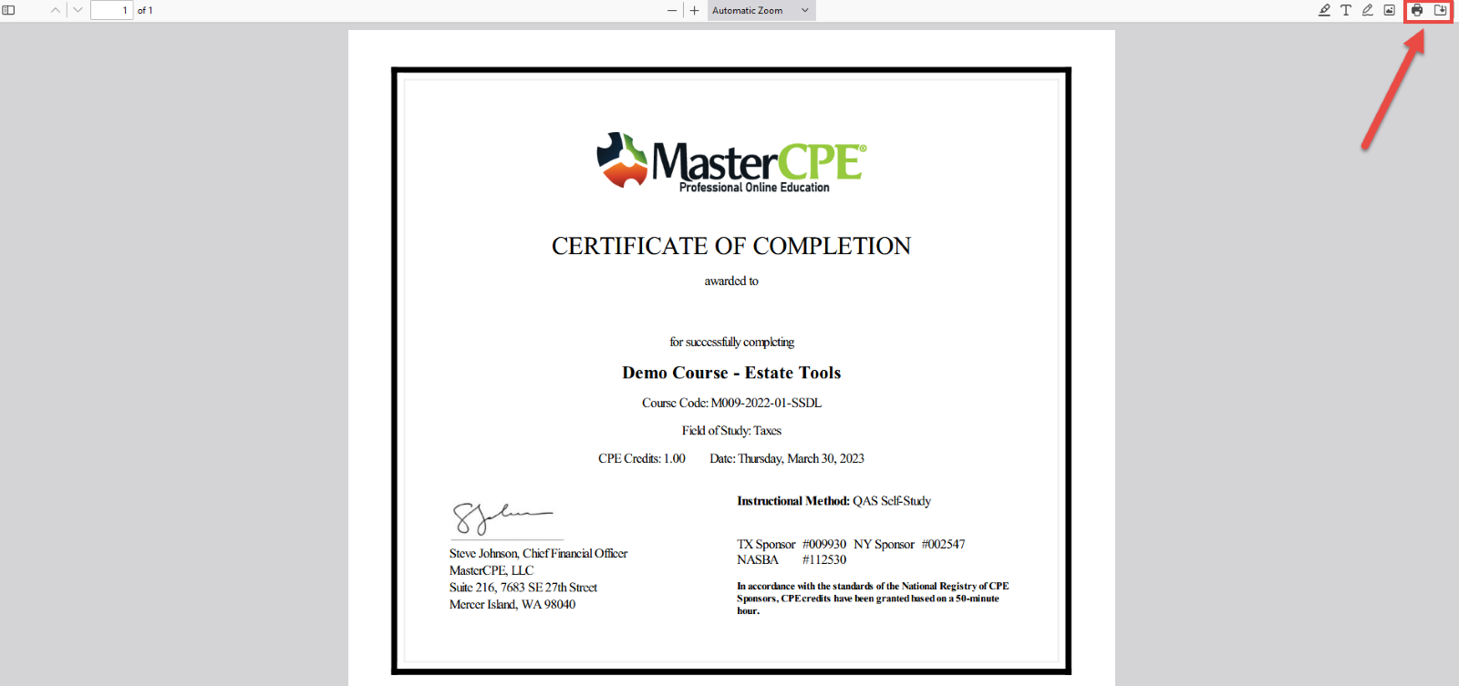 How to Access and Download My Certificates – MasterCPE
